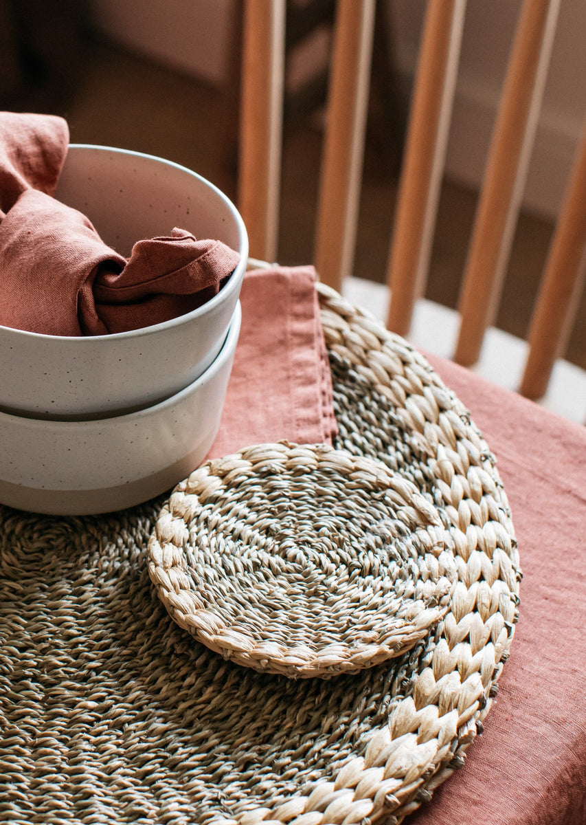 Venlig Water Hyacinth Set of 2 Coasters – Morgan Wright Wholesale