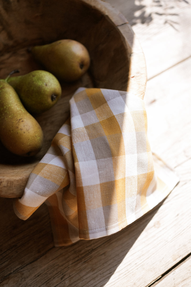 Herb Giant Check Napkin Mustard – Morgan Wright Wholesale