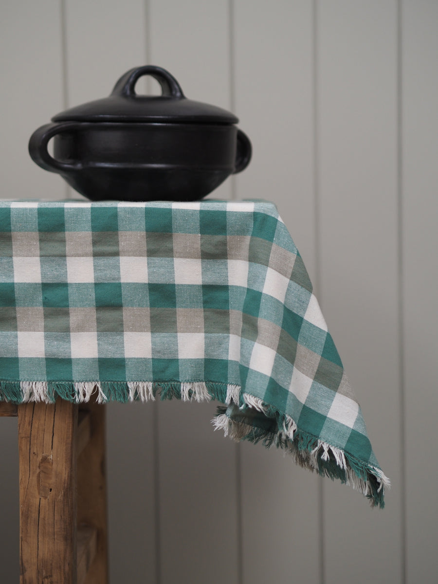 Double Check Tablecloth Aqua Storm – Morgan Wright Wholesale