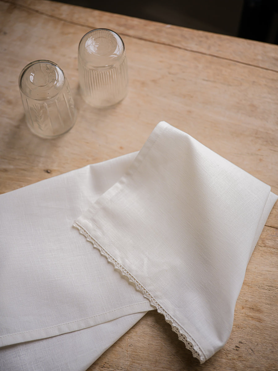 Linen & Lace Napkin - White Set of 4 – Morgan Wright Wholesale