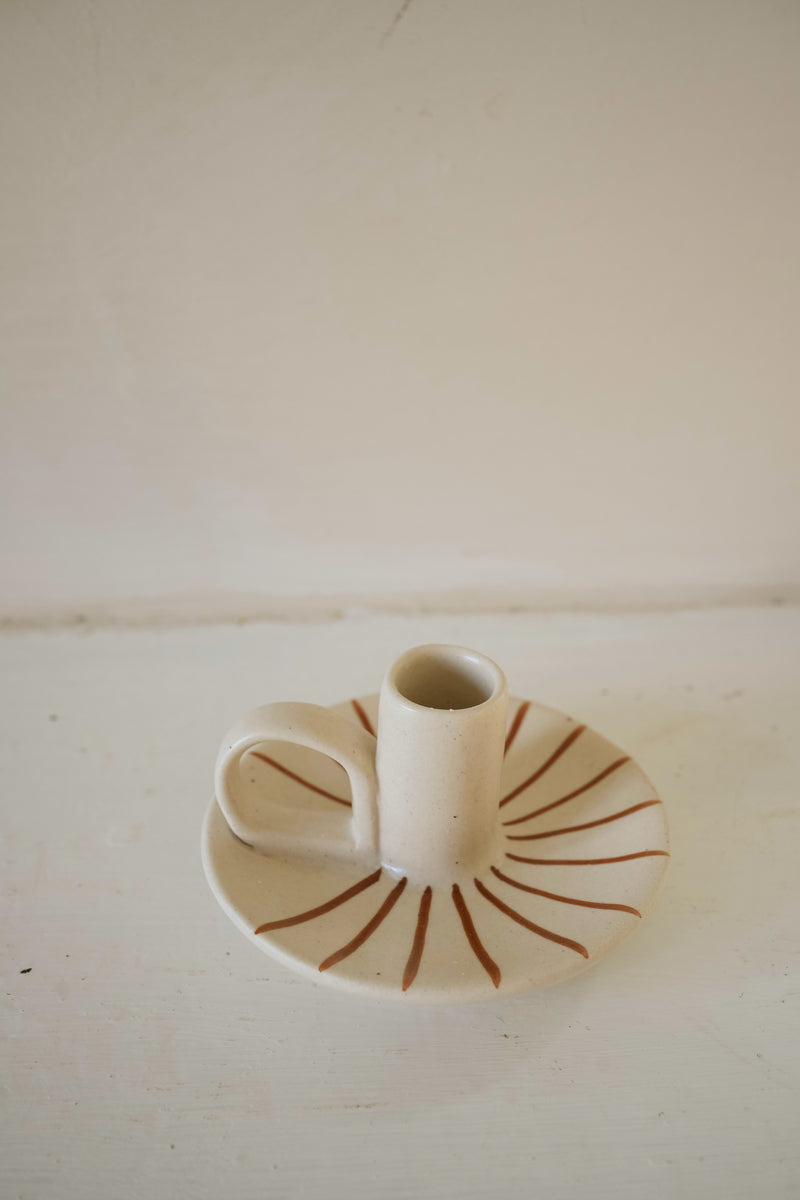 Wee Willy Winkee Candle Holder - Ginger Pinstripe – Morgan Wright Wholesale