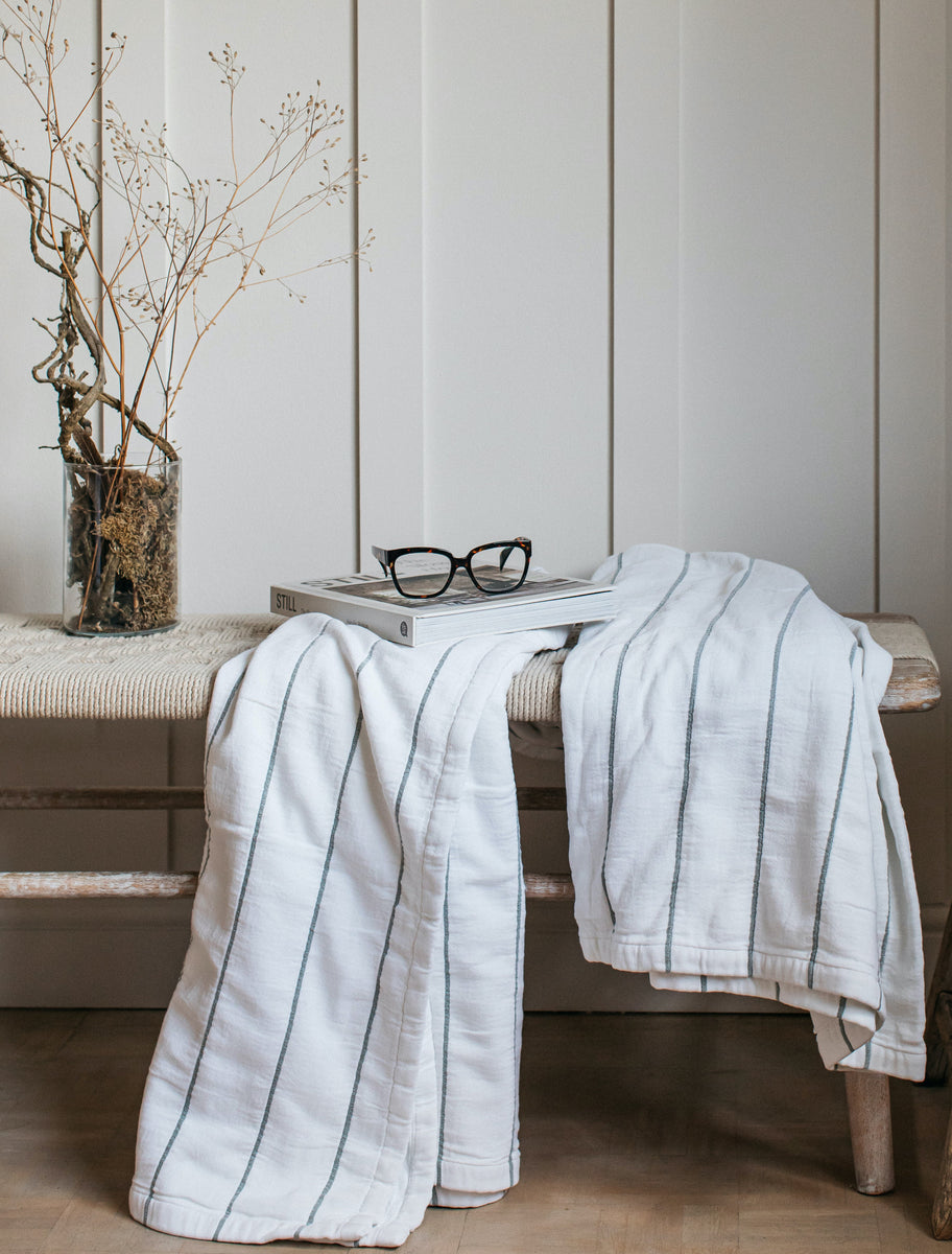 Isen Wide Stripe Throw - Jade – Morgan Wright Wholesale